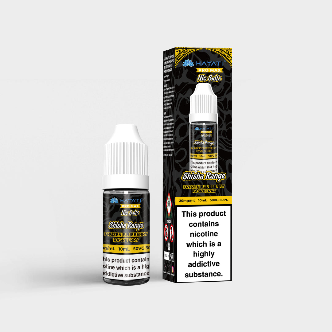 Hayati® Pro Max Nic Salts Shisha Range Frozen Blueberry Raspberry ...