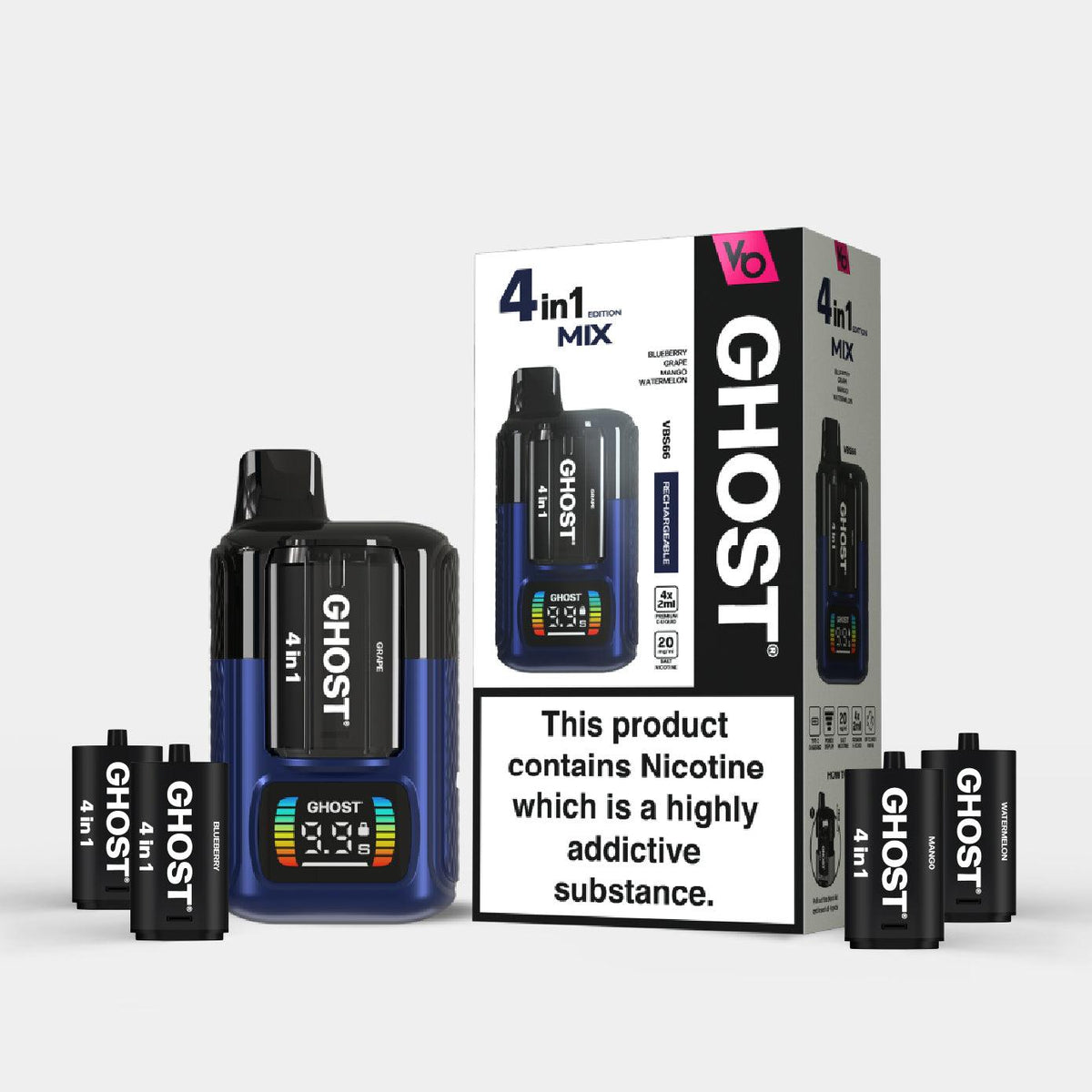 Mix Edition Ghost® 4 in 1 Rechargeable Device | 4 Flavours in 1 – Vapes ...