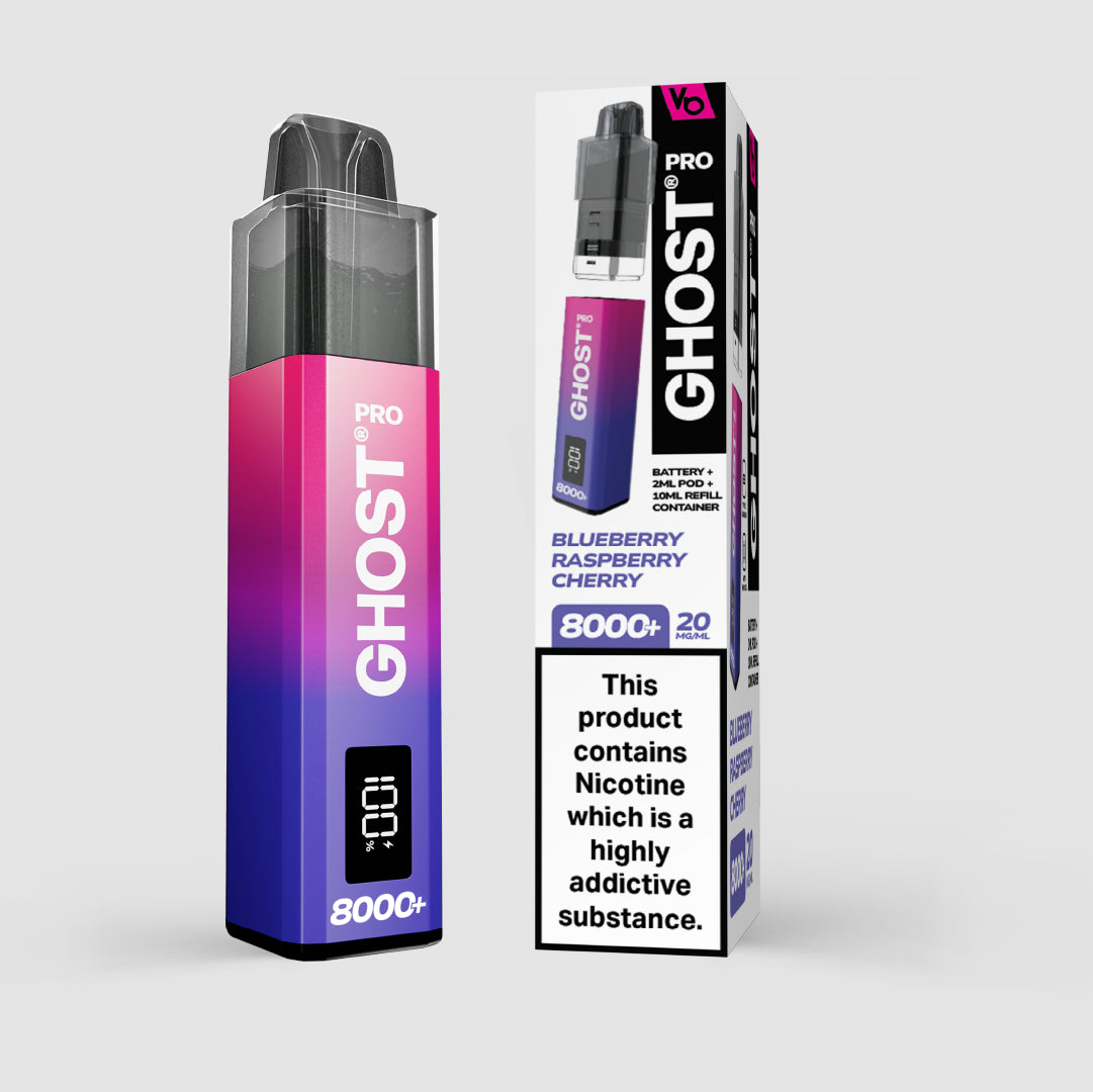 Ghost® Pro 8000+ Blueberry Raspberry Cherry | Vapes Bars®