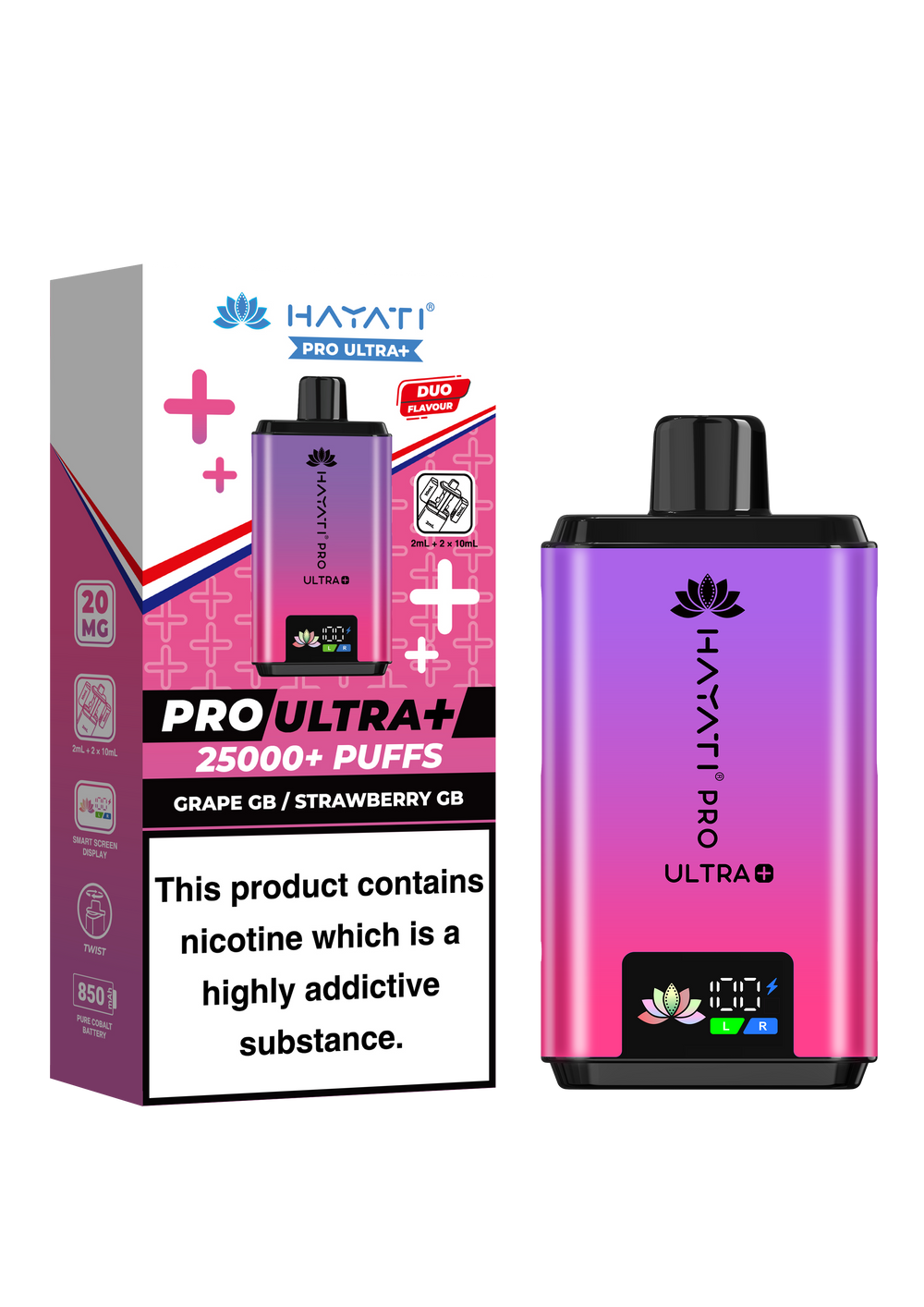 Grape GB/Strawberry GB | Hayati® Pro Ultra+ – Vapes Bars®