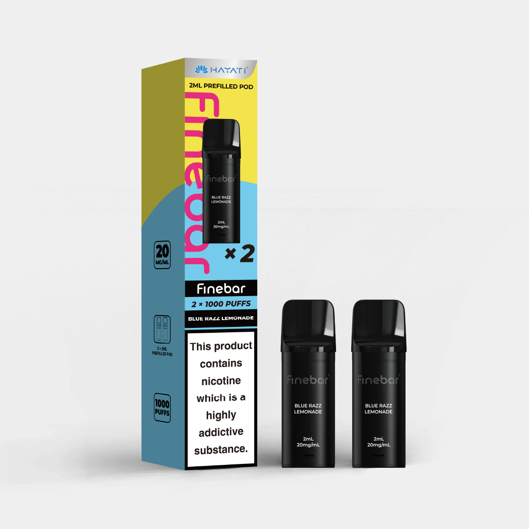 Finebar® Blue Razz Lemonade 2 x 2ml prefilled pods | Vapes Bars® UK