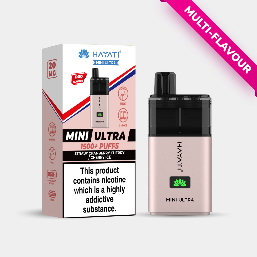 Straw' Cranberry Cherry | Cherry Ice | Hayati® Mini Ultra – Vapes Bars®